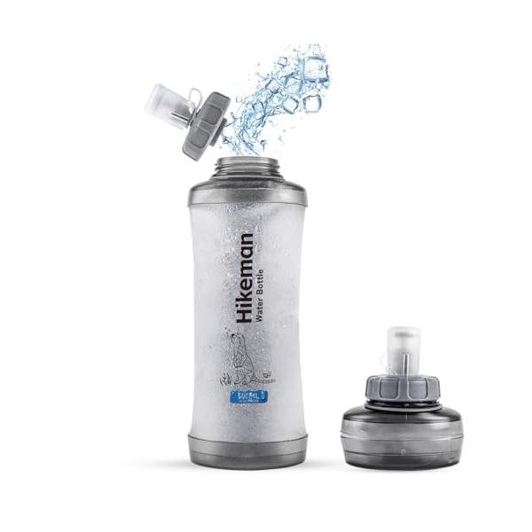 グレー/500 ml/HMJPNEWsportbottle・Color:グレーSize:500 ml・大口径&amp;自立設計：注水も洗浄もしやすい直径35mmの大口径ソフトフラスクです。氷を入れて水分補給時には冷たい水が飲めますので暑い時...