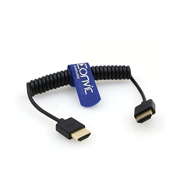 -/HDMI to HDMI coiled cable/HDMI-1・Size:HDMI to HDMI coiled cable・パッケージ個数:1・高速4K HDMIイーサネットケーブル、OD 3.2mm、超薄型でソフト、4K HDRと...