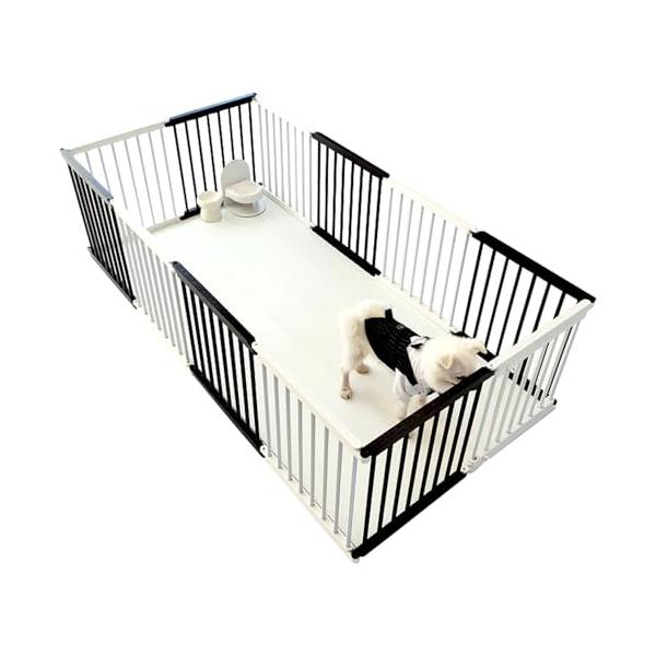 12枚ブラック/-/室内用ドッグゲート・Style:12枚PatternName:ブラック・理論的には無限に組み立てられます 1枚あたりサイズ：幅48cm×高68cm 重量：約500g 広大な空間&amp;自由組み合わせ犬サークル 中型犬 ...