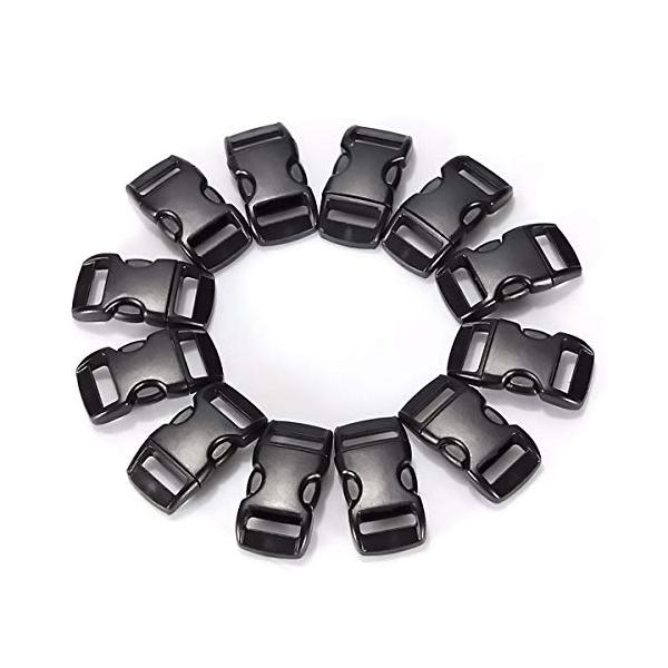 実用的ブラック/-/-・Color:ブラック・対応テープ幅10mm幅のベルトに交換、装着できるワンタッチバックルです。サイドリリースタイプ、片側アジャスター（調整）タイプです。サイズ：30mmx15mm 厚さ：6mm・パッケージ内容50枚入...