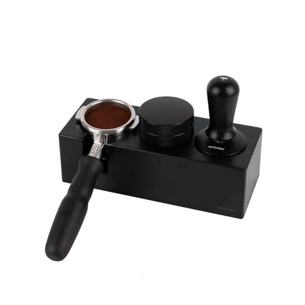 ブラック/58mm/Coffee tamping stand plastic・51-58mmエスプレッソタンピングステーションほとんどの51-58mmポルタフィルター、コーヒーディストリビューター、タンパーに対応。 内部のスロットを調整して...