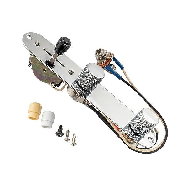 インポートギター配線済みワイヤーハーネス-クローム/-/MX3181CR・Color:インポートギター配線済みワイヤーハーネス-クローム・パッケージ個数:1・インポートスタンダードテレキャスターTeleスタイルのエレキギターに適用。Squi...