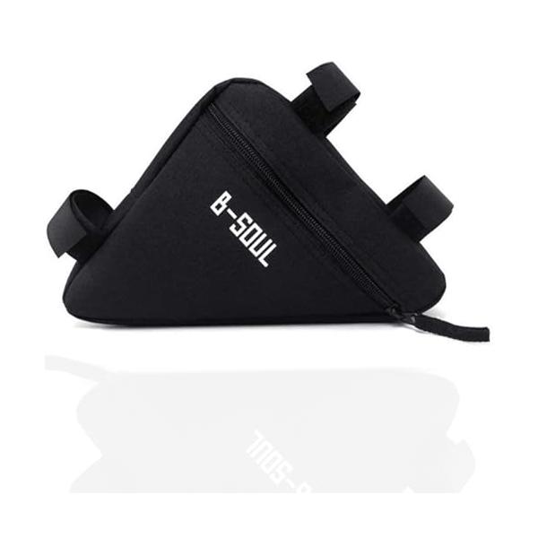 自転車用 トライアングル型バッグ 三角形 ブラック大容量 フレームバッグ 軽量 小物収納 装着簡単 クロス マウンテン ロード バイク サイクリング ホルダー サドル パニエ サイクリングバッグブラック/-/8-5・バッグのサイズ：自転車の...