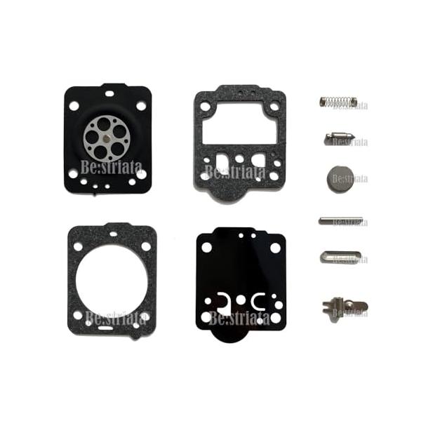 Husqvarna などのキャブレター用の互換品・リペアキットです。 Zama C1T-EL41AC1T-W33ABC・ZAMA C1Tキャブ リペアキットRB-149 互換品・C1T-EL41A / C1T-W33A / C1T-W33B...