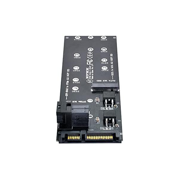 アダプター8643-NVME。ブラック SFF-8643。/-/SF-033・Style:アダプター8643-NVME。・パッケージ個数:1・SATAまたはPCIeに基づくキーBまたはキーB+Mを備えた22110 2280、2260、224...