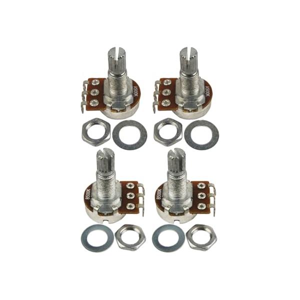 Long Shaft A500K+B500K Set/-/-・Color:Long Shaft A500K+B500K Set・パッケージ個数:1・エレキギター/ベース用ミニ・ポテンショメーター、ボリューム/トーン・コントロールの交換に最適...