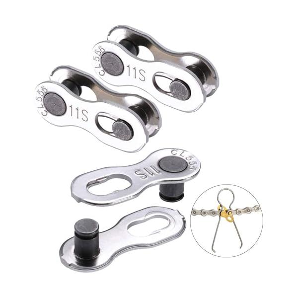 11速・Style:11速・3〜5回（最大）まで取付け・取り外しが可能になった、11S用ミッシングリンク。簡単に脱着可能なチェーンリンク。・ロングライドやツーリングの際に持参されるといざという場合に大変便利なアイテム。・3個セットの販売です...