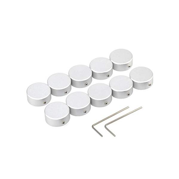 シルバー/-/-・Color:シルバー・パッケージ個数:1・耐久性のあるアルミニウム合金材で作られています・内部にゴムを使用することでスイッチ部へのフィット製が向上します・シルバー，合計10個のセットです・レンチ2枚付け・ご注意ください:標...