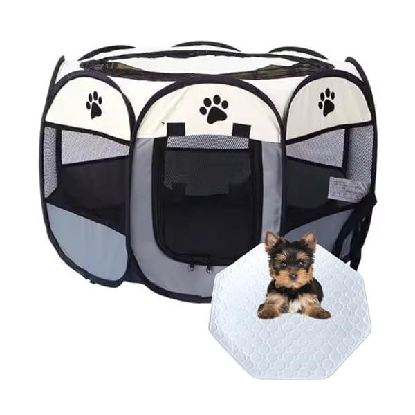 モダングレー/Sサイズ:７４ｃｍ横ｘ４３ｃｍ（高さ）/PETCR・Color:グレーNumberOfPanels:8Size:Sサイズ:７４ｃｍ横ｘ４３ｃｍ（高さ）・簡単に設置・収納 30秒で組み立て完了。折りたたんでコンパクトに収納できま...