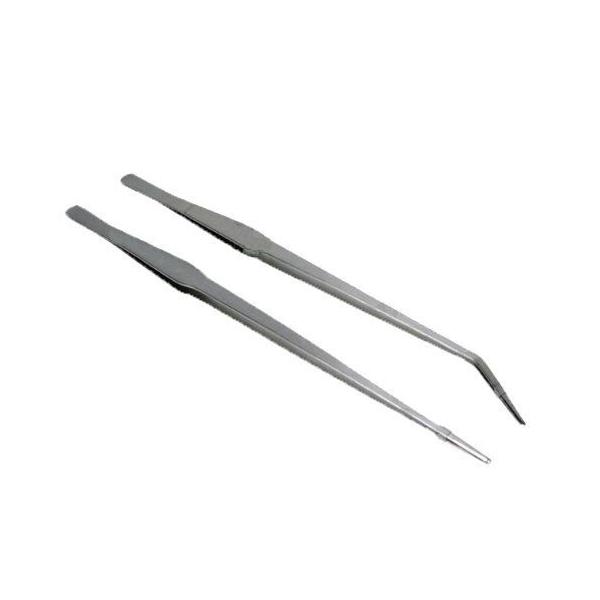 ブラック/2セット/-・Size:2セット・パッケージ個数:2・27cm ロングサイズ　ピンセット（ストレート・カーブ）