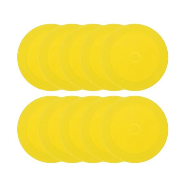 イエロー/6inch/-・Color:イエロー・仕様：素材：TPR；カラー：イエロー；サイズ：直径6.1インチ/155mm；パッキングリスト：10個 x スポットマーカー・利点：これらのドット マーカーは耐久性のあるTPRで作られており、柔...
