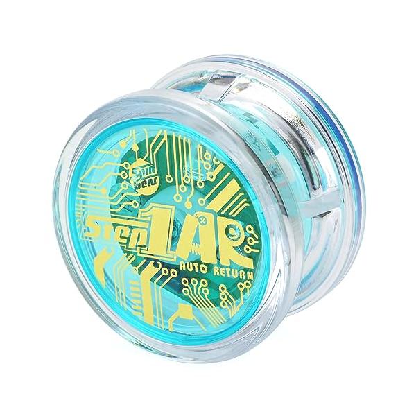 クリア×ブルー/-/-・Edition:クリアｘブルー・オートリターン機構搭載ヨーヨーを正しく投げると下で空転しながら止まります。回転が弱くなるとクラッチが閉まり自動で手元に戻る仕組みです回転が弱いと空転しません）・ヨーヨーが空転時LEDが...