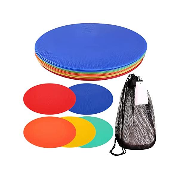 5色10枚収納袋付き5色10枚収納袋付き/-/-・Color:5色10枚収納袋付き・滑り止め付きフラットコーン従来のコーンは立体なのに比べ、こちらのフラットコーンは平面なので風が強い日も飛びにくく、さらに片面は滑り止めのイボイボがついている...