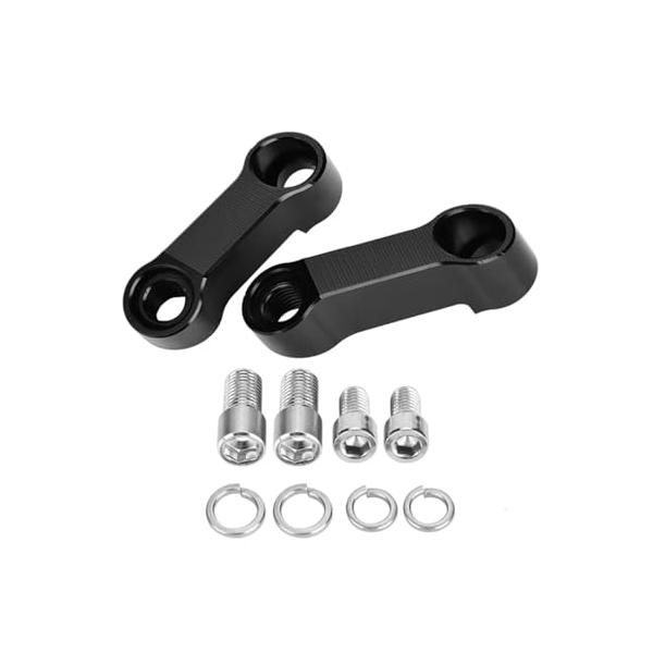 様々なモデルに取り付け可能なミラーエクステンションブラケット2個セット。ミラーの位置を簡単に調整できます。バックミラー 自転車用 バイク ミラー オフセット バイク ミラーマウント・取り付けは簡単で、ネジとワッシャーがセットになっています。...