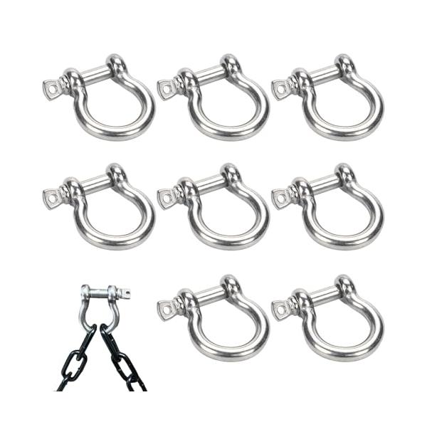 -/-/EsiFare・多機能このシャックル は、牽引、ラウンドスリングなどの連結に、エンジニアリング建設、電力産業、機械製造、家具の修理や装飾などのシナリオで使用することができ、非常に実用的なツールです。・耐久性シャックル ステンレス M...