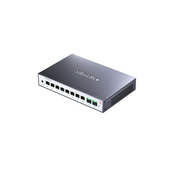 国家標準PoE電源： 本品は2.5G電源ポートインテリジェント電力供給ができ、802.3AF/ATプロトコルをサポートし、最大シングルポート電源は30Wで、総電源電力は150Wです。電源供給デバイスが自動識別し、非電源デバイスへの電源供給を...