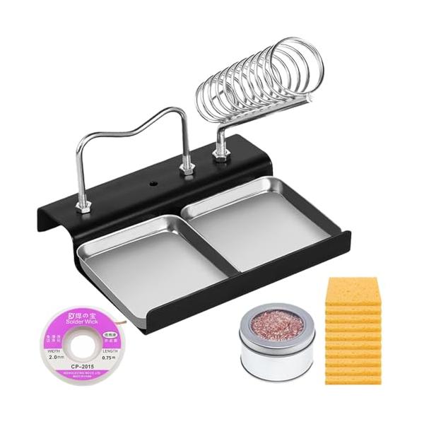 -/-/ST-XT-327・はんだごてスタンド： はんだごてスタンドは、プラスチック製のベースと金属製のスタンドで構成されています。・頑丈なベース： はんだごてスタンドのベースは、重心を低くする設計を採用し、重量を増加させ、スタンドを机の上...