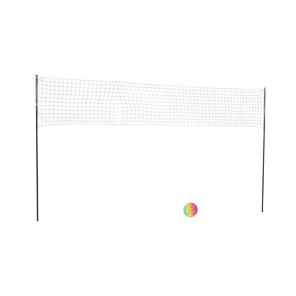 白/レギュレーション/Luocu4hdiz59nex・最高のギフト：このポータブルバレーボールセットは、公園、芝生、裏庭、キャンプ旅行、ビーチであらゆる年齢の家族や友人と遊ぶのに最適です。2人または4人など、プレーヤーの数に応じてスポーツを...