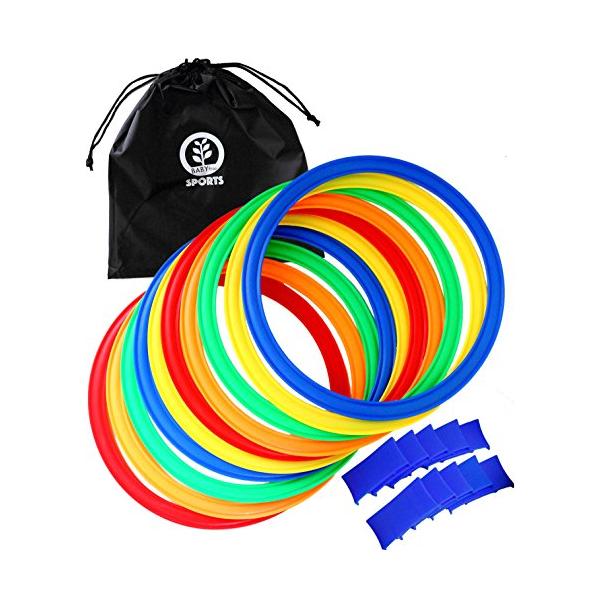 カジュアルカラフル/28cm×10本セット/-・Color:カラフルSize:28cm×10本セット・BABY treeケンケンパリング フラット フープ スピードリング（地面に置いて使う仕様になっております。投げたり、回して遊ぶ用途には適...