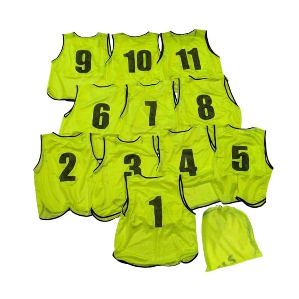 イエロー/フリー/-・Color:イエローSize:フリー・チーム分けの基本に最適ビブス1?11番セットは、スポーツやイベントでの基本的なチーム分けにぴったりな定番セット。小規模から中規模のゲームに最適で、誰がどのチームか一目でわかりやすく...
