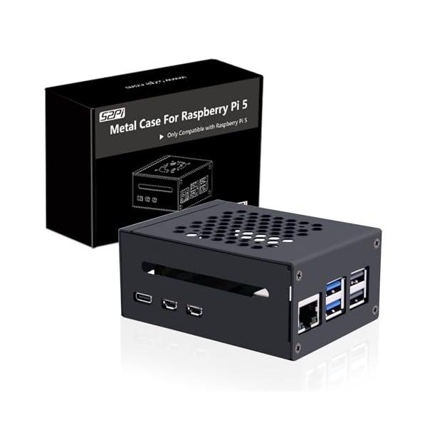 ブラック/-/ZP-0195・互換性 (1) N04 ASIN: B0CRGLS29X、N05 ASIN: B0CRGPNCWM などの PCIe M.2 NVMe Shield TOP を備えた Raspberry Pi 5 をサポートし...