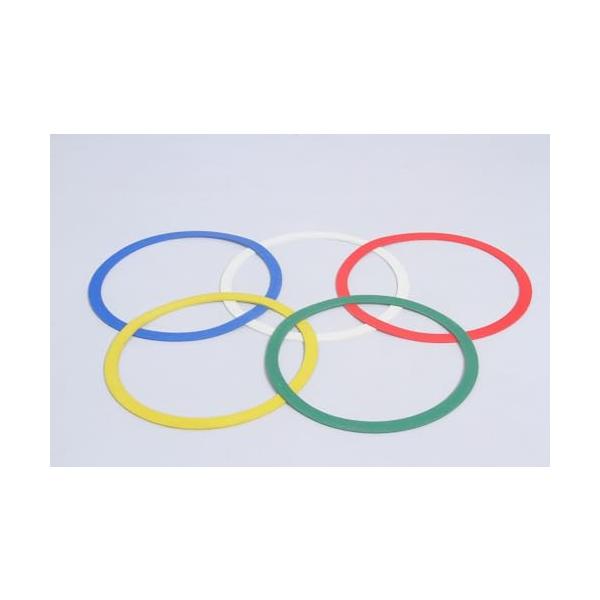 赤　青　黄　緑　白/5枚組（各色1枚）F2057-5/F2057・Size:5枚組（各色1枚）F2057-5・ゴム製ですので室内で使用しても 滑りにくく安心です。 室内競技、バレー、バスケット等の 位置決めマーカーとしても使用で きます。・...