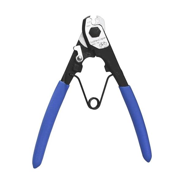 ブルー/-/GH-BWC-150-CN・サイクリングニパ子プロジェクト自転車のブレーキ、シフトワイヤーの加工に・アウター、インナーケーブルそれぞれの径に合わせた切断部位2重刃構造を採用・エンドキャップのカシメ機能付き。切断からカシメまでこれ...