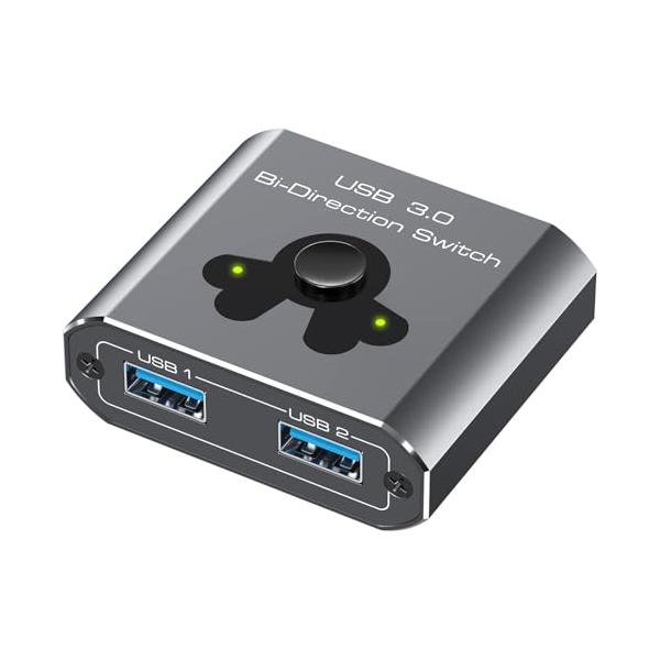 ホワイト/-/-・Color:ホワイト・USB3.0 切替器 セレクター: USBスイッチャーは、1つのボタンで2つのPCを切り替えることで1つのUSBデバイスを共有したり、2台のデバイスで1台のコンピュータを共有することができます。 当社...