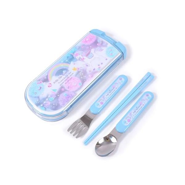 カジュアルユニコーンファンタジー/-/N5803570・Color:ユニコーンファンタジー・持ち運びしやすいカトラリー3点セットお箸、スプーン、フォークの3点セットが、持ち運びに便利な専用ケースに入った定番のトリオセットです。幼稚園や小学校...