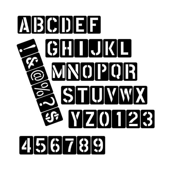 １セット ４２枚　ブラック/-/-・Style:１セット ４２枚　・パッケージ個数:1・?Sunday Skull Clubからは、再利用可能なプラスチック製のステンシルプレートが登場です。・?アルファベット文字と数字のテンプレートが揃って...