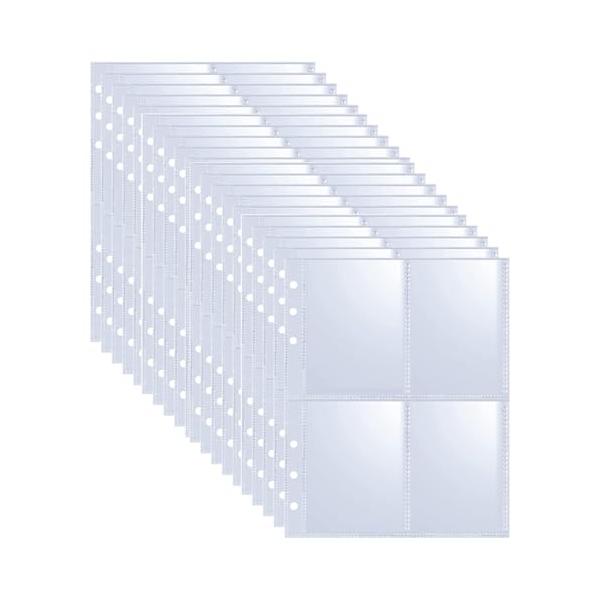 商品仕様：サイズ:152mm×198mm、カードケースサイズ9.3*6.6cmです。 20枚 、6穴4ポケット両面・高品質の効果：トレカ バインダーは高品質のPP素材でできており、強化ヒートシールシームエッジ、絶妙な仕上がり、破れにくく、透...