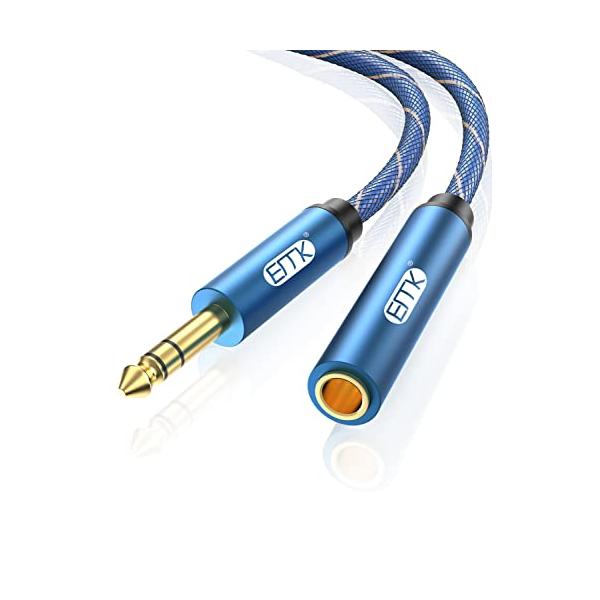 1オス to 1メスブルー/0.3m/-・Style:1オス to 1メスSize:0.3m・簡単接続EMK 6.35mm延長ケーブルは、標準的な6.35mm TRSステレオジャックを持つオーディオ機器を接続するための6.35mmオス-6....