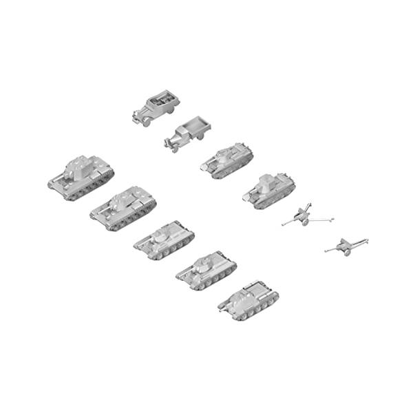 組み立て成型色/1 cm/MI06・組み立て塗装が必要なプラモデル。別途、接着剤や工具、塗料等が必要。・1/700スケール未塗装プラスチック組み立てキット・T-34/76中戦車1941年型（全長：9.5mm）×4 / T-34/76中戦車1...