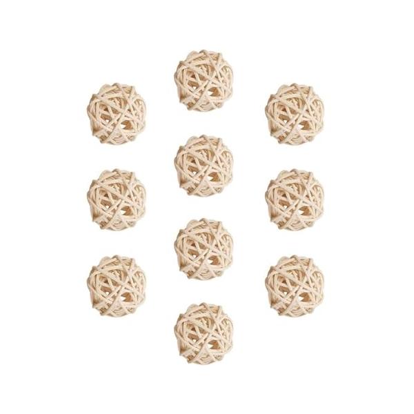 無着色3cmサイズ ナチュラルカラー ミニマンチボール/-/5-4・10個入り、直径約3cm、つかんで、転がして、かじって、喜んで夢中になって遊んでくれる定番のバードトイです。・自然素材を使用したナチュラルカラーの小型ボールです。耐久性あり...