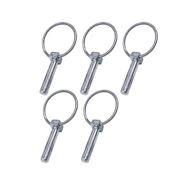 シルバー/8mm/KS-00033/KS-00126・Size:8mm・パッケージ個数:1・簡易締結に使用できる：トラクターや農業作業機などの簡易締結にご使用いただけるリング付きリンチピンのセット商品となっております。防風防雪柵や防獣柵の部...