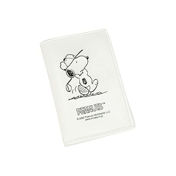 ホワイト/-/-・パッケージ個数:1・スヌーピーのゴルフアートが箔押しされたゴルフスコアカードホルダー