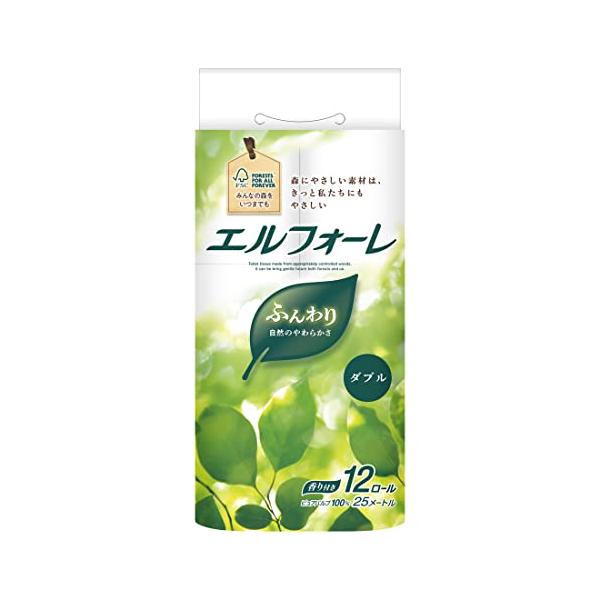 -/25ｍ×12ロール/4902011106893・PatternName:単品12ロール・パッケージ個数:1・ふんわり自然のやわらかさ・清潔感のある爽やかなリーフデザインのパッケージ・フローラルの香り・素材：パルプ100%（FSC認証）・...