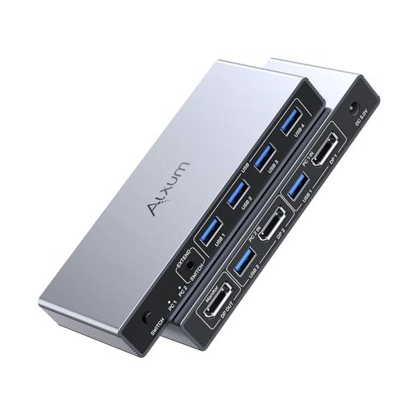 Displayport*2グレー/-/SJW-DP202C・Style:Displayport*2・2入力1出力 KVM 切替器：単一のディスプレイを使用して、DP対応の2台のコンピューター間を簡単に切り替えることができます。最大 7680...