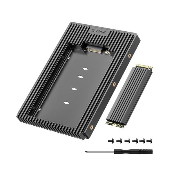 ブラック/-/ORICO-D2NS-6G-BK-BP-JP・M.2 NGFF to SATA 3.5インチHDDケースこのM.2アダプタは、M.2 NGFFをSATA 3.5インチHDDに変換し、ストレージのアップグレードが必要なコンピュー...