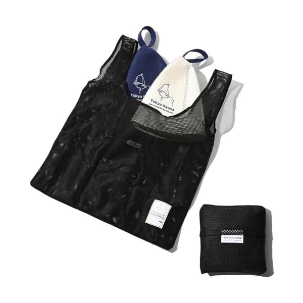 MinimalistBlack/-/saunabag01・サウナバッグサウナグッズをコンパクトにまとめられるメッシュトートバッグ。通気性に優れたメッシュ生地で、サウナや温泉、プール、海水浴といった様々な用途で使用可能。また、網目なので水や砂...
