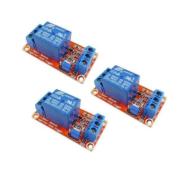パッケージ個数:3・NOピン最大荷重:AC250V/10A DC30V/10A・SMD OPTOCOUPLER隔離を使う トリガー電流ほんの5mA・5V 1チャンネルリレーモジュール・モジュールは高く設定されるか ジャンパーにより低く引き起...