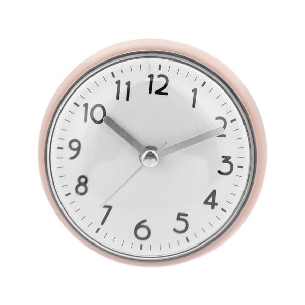 ベージュ/7.80X7.00X4.00CM/M009001JRJ・壁掛け時計：防水設計、吸盤付き、壁掛け時計は浴室やその他の場所で使用できます、浴室吸盤壁掛け時計・防水バスルーム 時計：バスルーム、化粧鏡、 ガラス、 の窓、 リールーム、ス...