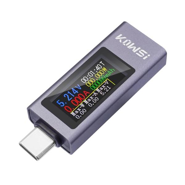 2C/-/2302C・Color:2C・USB CパワーメーターこのUSBテスターは、タブレット、充電器、パワーバンク、ケーブルなどのUSB-Cデバイスの電圧、電流、電力、容量、エネルギー、時間、温度を測定できます。双方向電流とオフラインデ...
