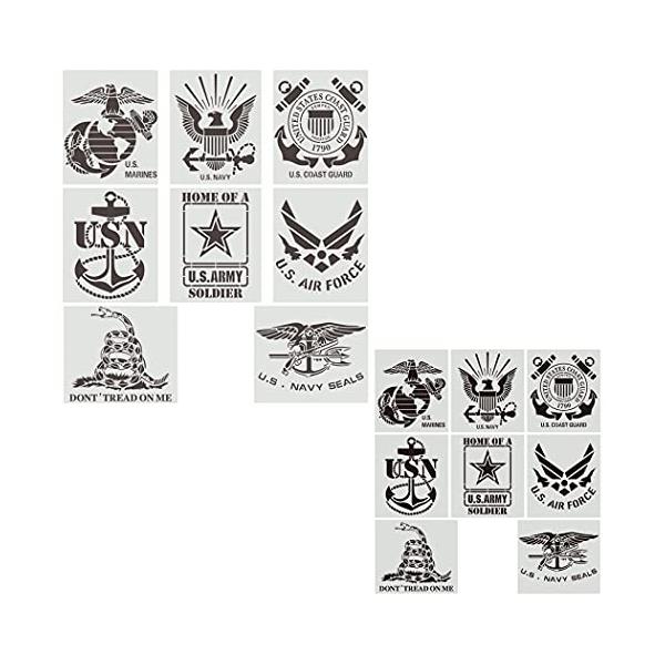 ステンシルシート・簡単にエンブレムマークの塗装を施せるシート：ミリタリーファン必見の、かっこいいエンブレムマークの塗装を簡単に施せるステンシルシートです。同じステンシルシートを複数回使用することもできますので便利です。・アメリカ軍のエンブレ...