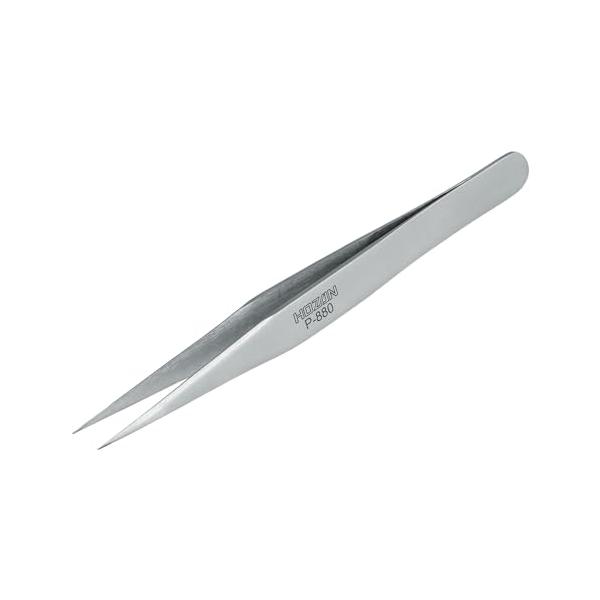 ストレート-/-/P-880・Style:ストレート・パッケージ個数:1・錆びにくいステンレス製の汎用型ピンセット・品質と価格のバランスのとれたピンセット・小型パーツのピックアップ、多肉の植え付けや害虫の除去、水イボ取り、水転写デカール用に...