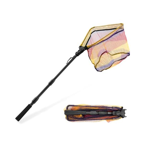 マルチカラー/110cmカラー/110CM/KSD-140-Caise-S・Color:カラーSize:110CM・商品仕様タモ網の全長は約110cm、折りたたみ長さ：約44cm、収縮時：約78cm、重さ：約450g。ネット深さは約30cm...