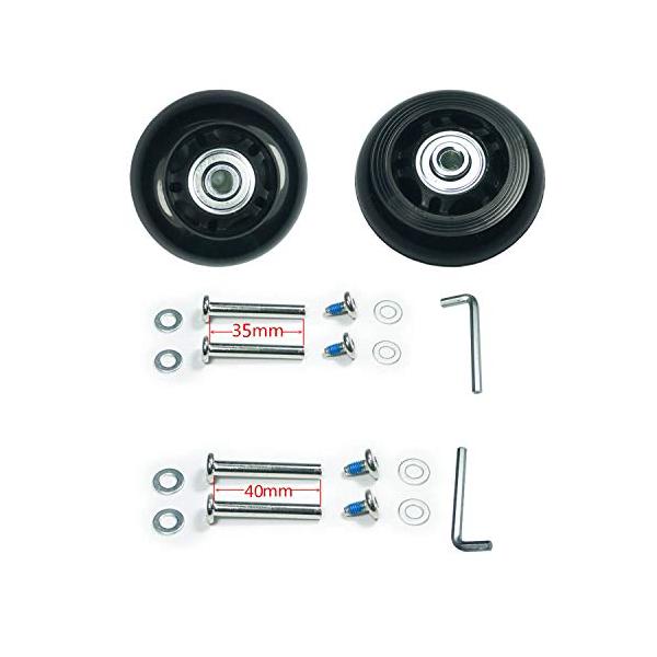 ブラック/60×6×24 mm-3540 mm/-・パッケージ個数:2・材質：ゴム＆金属。高品質のPUゴムで作られた、各車輪は80キロの重量を負担します。・キット内容：60mmキャスター（車輪）×2、 35mmボルト（車軸）×2、40mmボ...