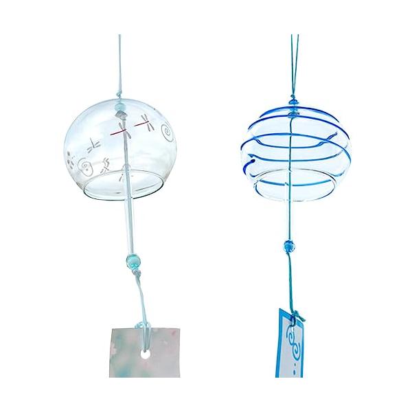 多色/7*7*40/A-2個入・Model:A-2個入・風鈴を屋根に掛けたり、窓や玄関口付近にかければ、庭の飾りになります。 また屋内でも屋外でも使えるので実用的です。 微風でも聞こえる澄んだ音。・ガラス風鈴のパリッとした音は暑い夏を涼しげ...