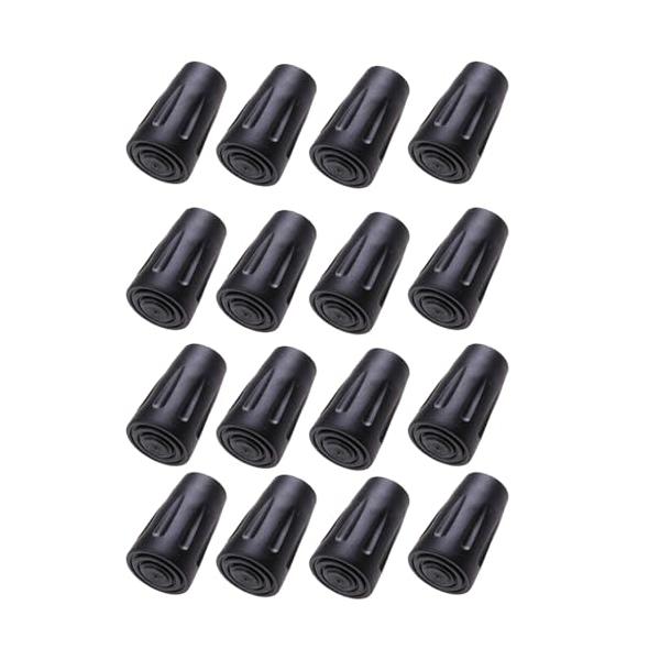 A16ブラック/4*2.3cm/QIKEJI-1・パッケージ個数:1・商品仕様：素材：ラバー。カラー：ブラック。上端部幅12mm×高さ39mm 重さ：14g（1個あたり） 内径11mm 数量：6個 。・取り付けが簡単：ゴム製の先端は、耐久性...