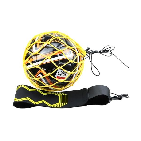 黄色 +黒/-/-・調整可能で柔軟性?サッカートレーニングベルトは、23.5インチから36インチのウエストサイズに自由に調整できます。ナイロンサッカーバッグの直径は28センチメートルで、＃3、＃4、＃5ボールに適しています。・高品質の材料?...